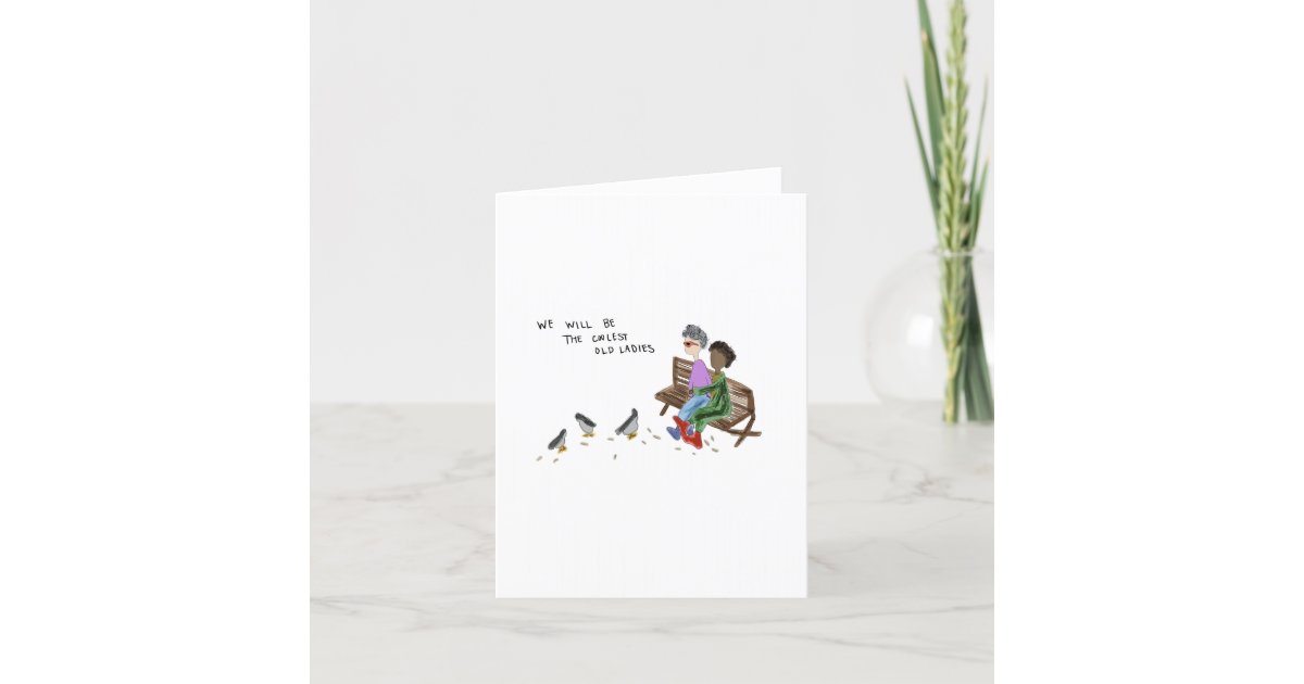 Growing old with you best friend thank you card | Zazzle