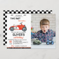 Growing Up Two Fast Boy 2nd Birthday Invitation | Zazzle