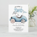 Growing up Two Fast Boy 2nd Birthday Invitation | Zazzle