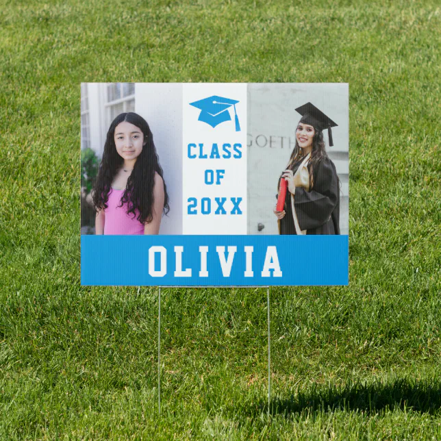 Grown-Up Photos Graduation High School College Sign | Zazzle