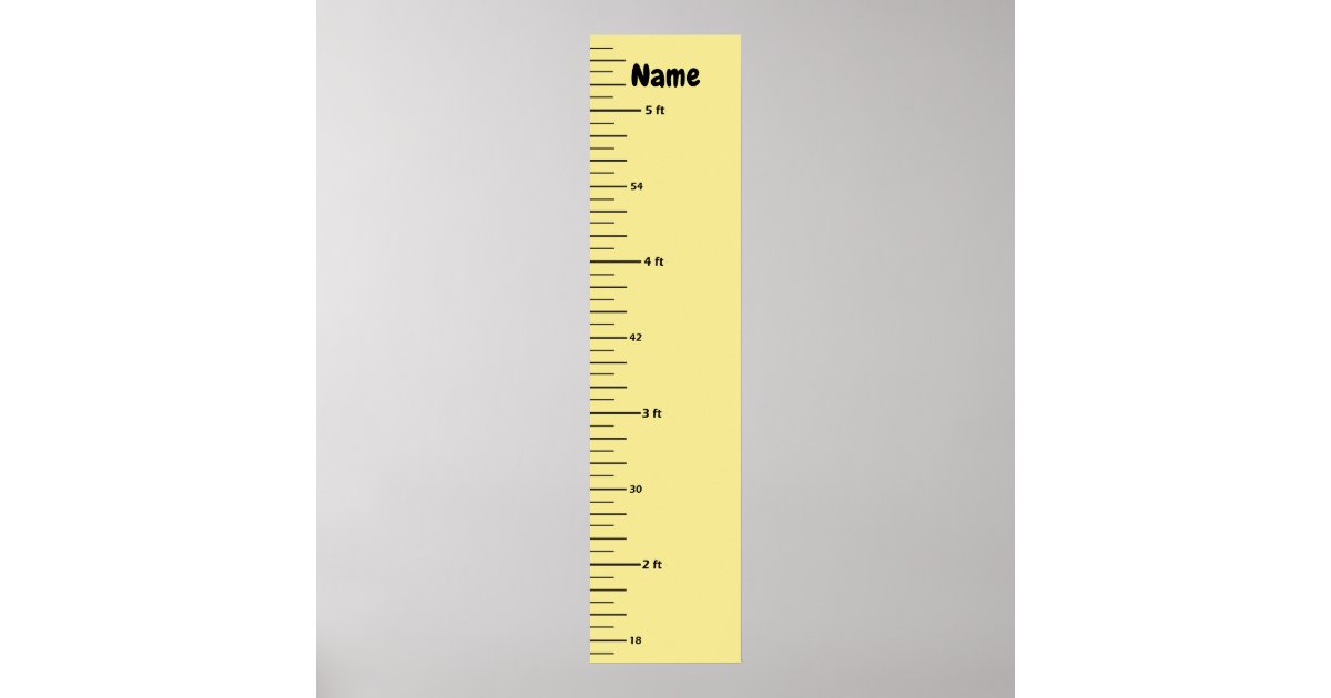Growth Chart Add Child's Name and Add Clip Art | Zazzle
