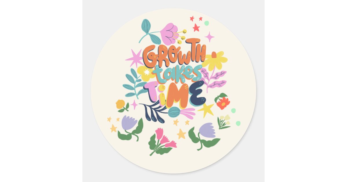 Growth Classic Round Sticker | Zazzle
