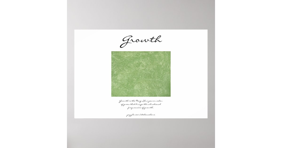 Growth - Feng Shui Green Poster | Zazzle