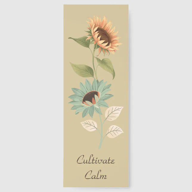 Growth Mindset Rustic Sunflower Bookmark | Zazzle