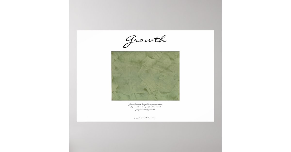 Growth - Power Green - Feng Shui Poster | Zazzle