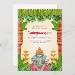 Gruhapravesam invite Grihapravesh invitation | Zazzle