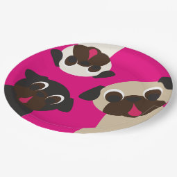 Grumble, Grumble Pug Paper Plate | Zazzle