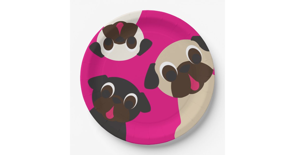 Grumble, Grumble Pug Paper Plate | Zazzle