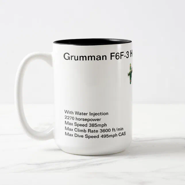 Grumman F6F-3 Hellcat Two-Tone Coffee Mug | Zazzle