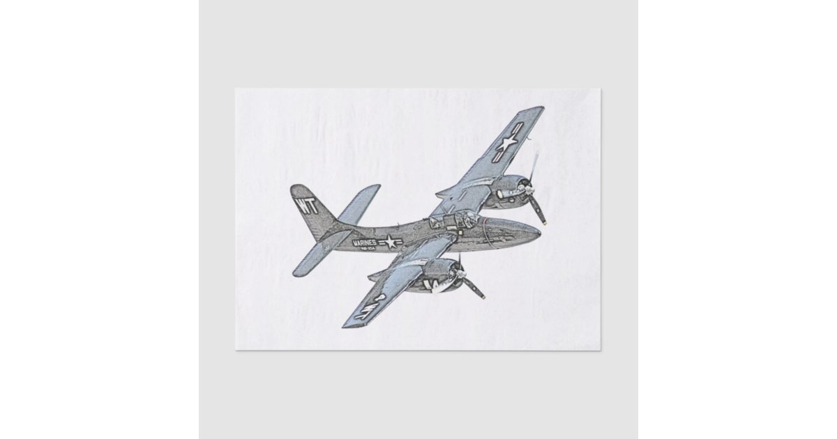 Grumman F7F Tigercat Tissue Paper | Zazzle