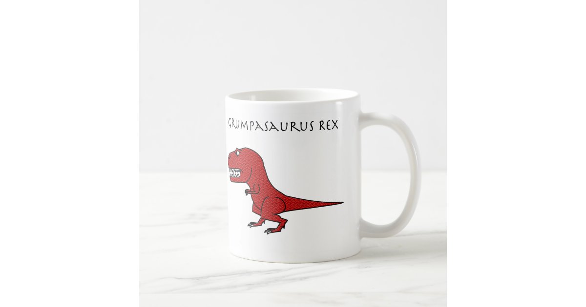 Grumpasaurus Rex Red Textured Mug | Zazzle