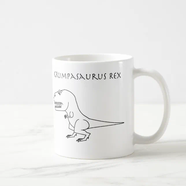 Grumpasaurus Rex Sketch Mug | Zazzle