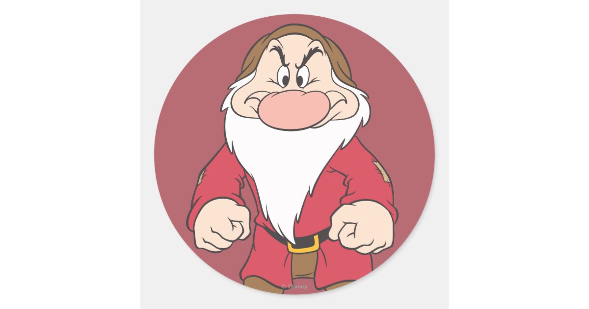 Grumpy 2 classic round sticker | Zazzle