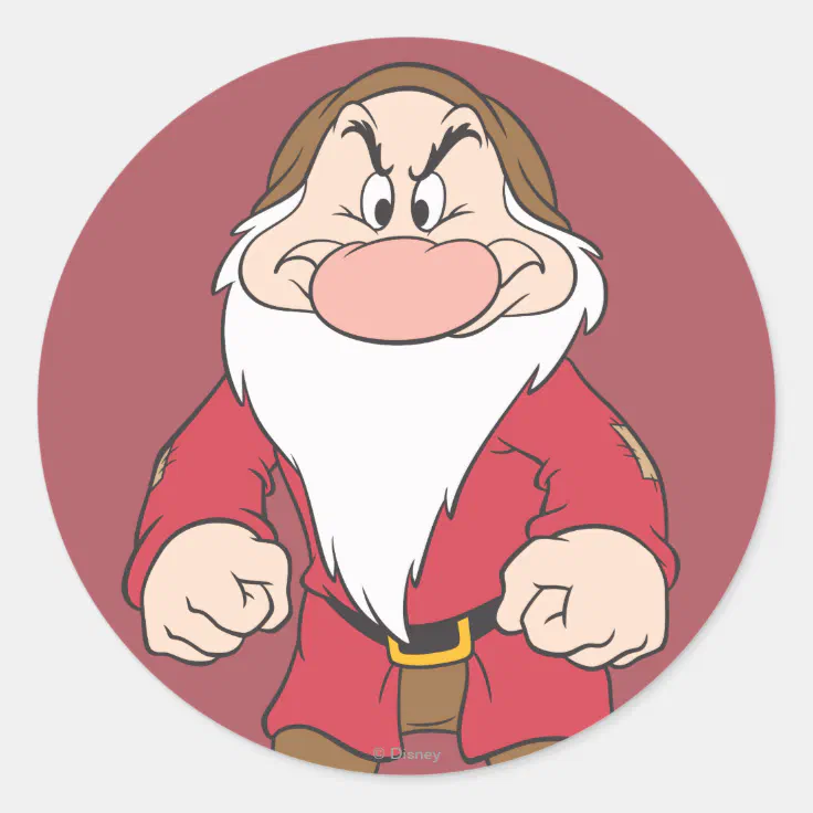 Grumpy 2 classic round sticker | Zazzle