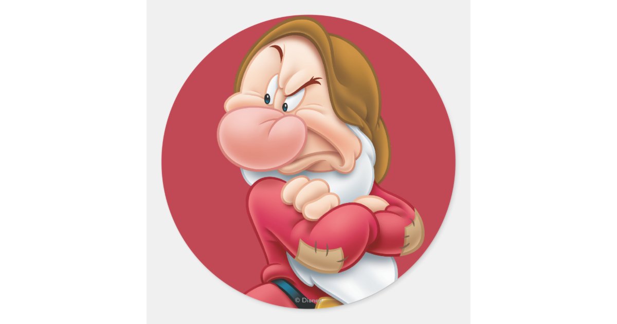 Grumpy 3 classic round sticker | Zazzle