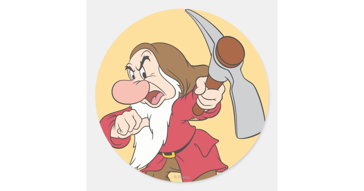 Grumpy 4 classic round sticker | Zazzle