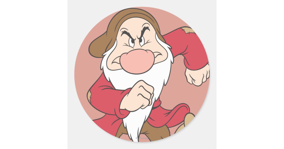 Grumpy 6 classic round sticker | Zazzle