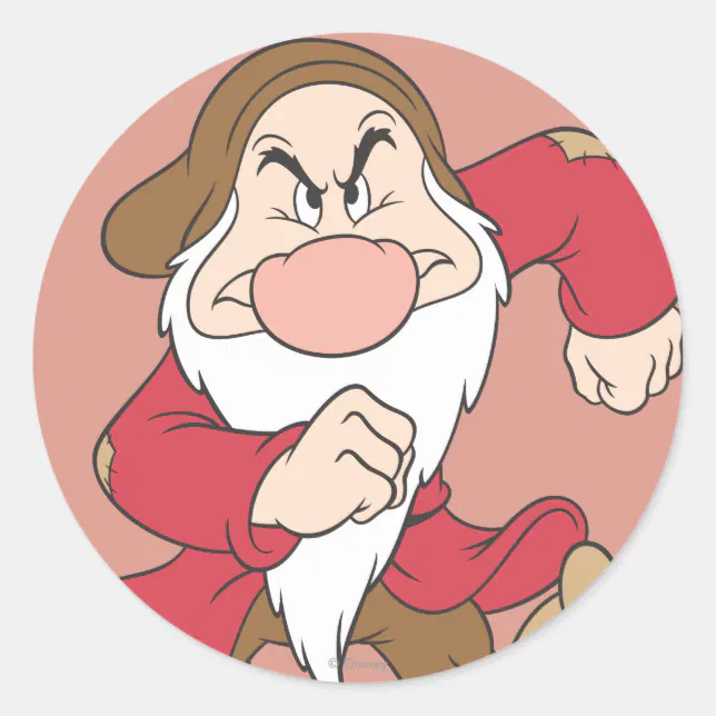 Grumpy 6 classic round sticker | Zazzle