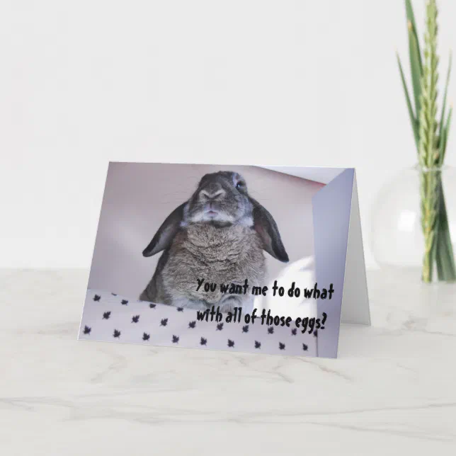 Grumpy Angry Easter Bunny Funny Humor Card | Zazzle