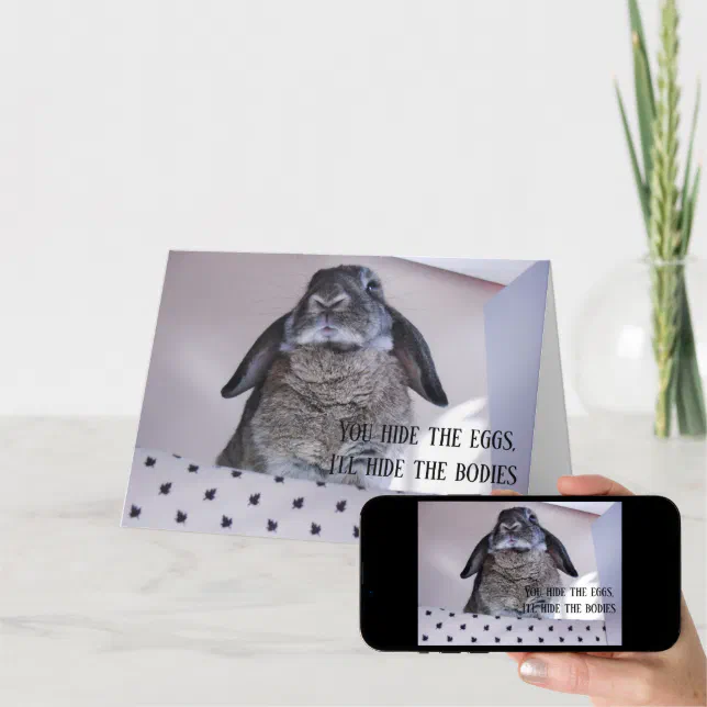 Grumpy Angry Easter Bunny Funny Humor Card | Zazzle