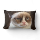 Grumpy Cat Brown Pillow | Zazzle