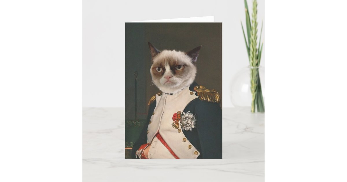 Grumpy Cat Classic Painting Card | Zazzle