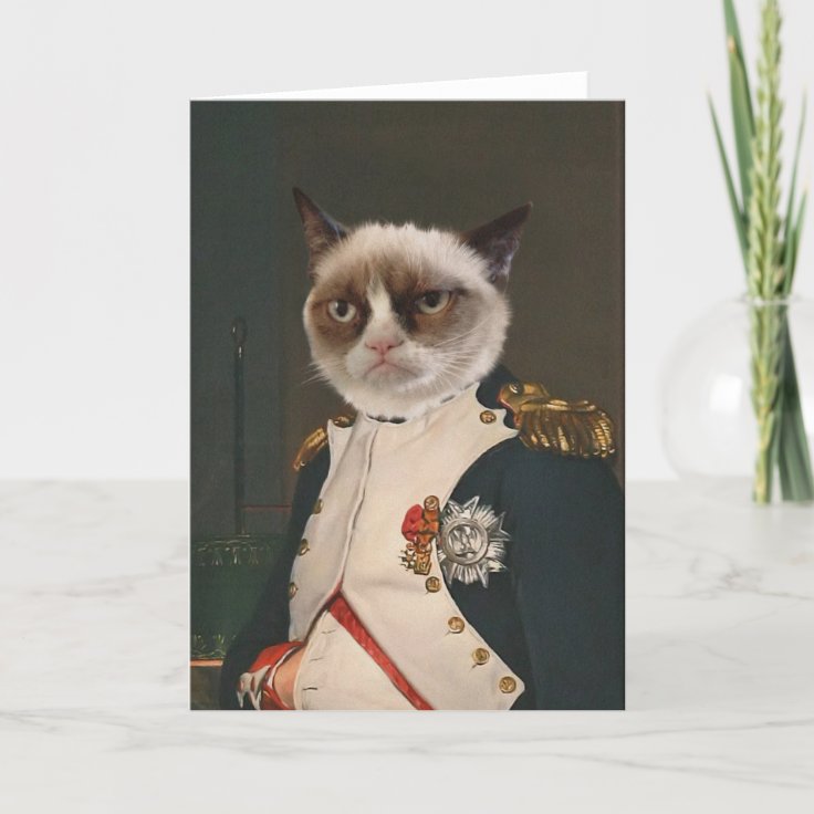 Grumpy Cat Classic Painting Card | Zazzle