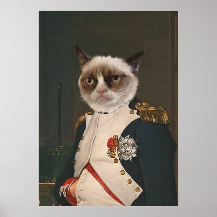 Grumpy Cat Classic Painting Poster | Zazzle.com