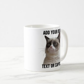 Grumpy Cat Glare - Add your own text Coffee Mug | Zazzle