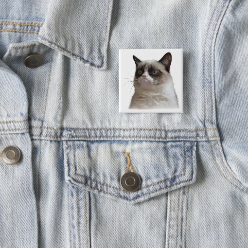 Grumpy Cat Glare Button | Zazzle