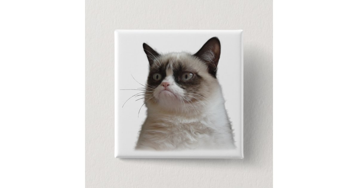 Grumpy Cat Glare Button | Zazzle