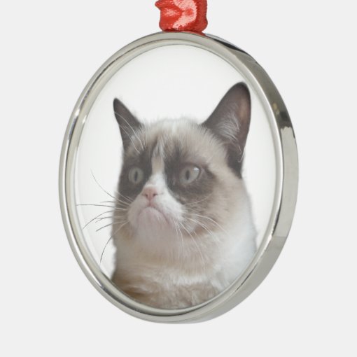 Grumpy Cat 'Grumpy Glare' Christmas Ornament | Zazzle