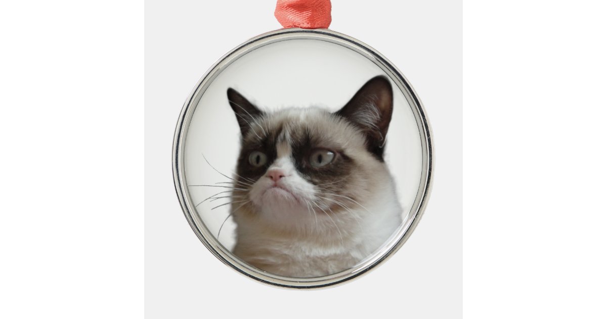 Grumpy Cat 'Grumpy Glare' Christmas Ornament | Zazzle