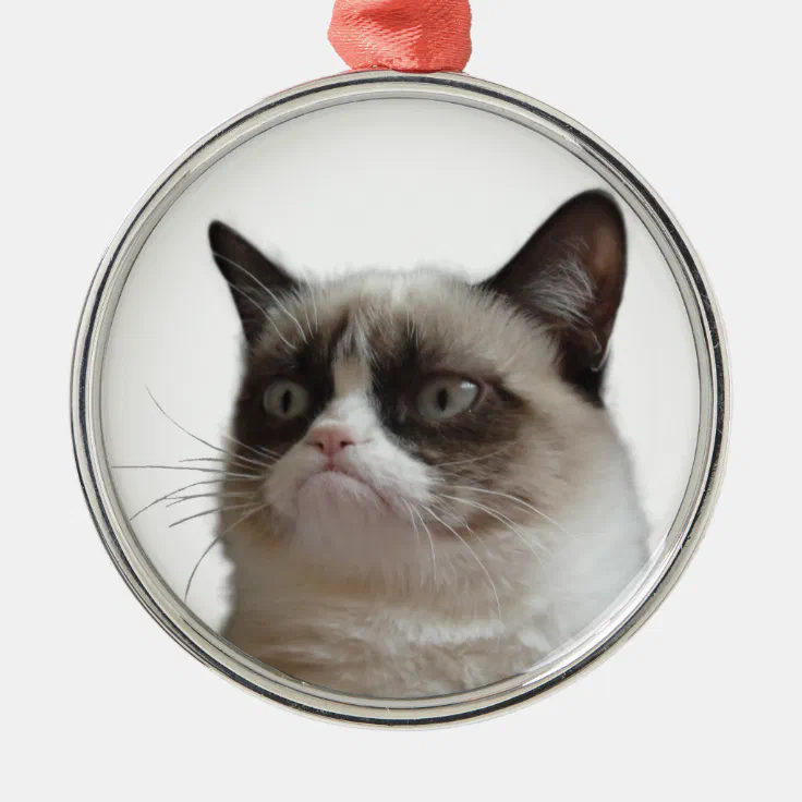 Grumpy Cat 'Grumpy Glare' Christmas Ornament | Zazzle