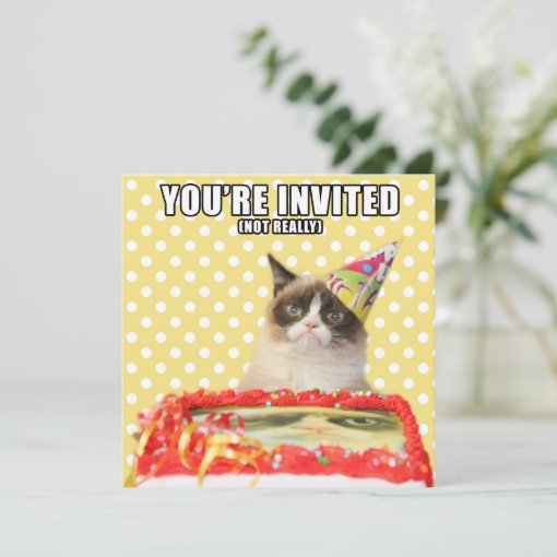 Grumpy Cat Invitations - You're Invited | Zazzle