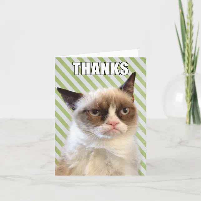 Grumpy Cat™ Thank You Card | Zazzle
