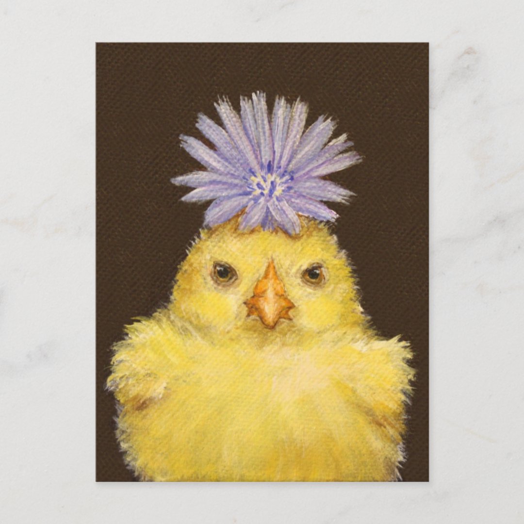 grumpy chicken (peep) postcard | Zazzle