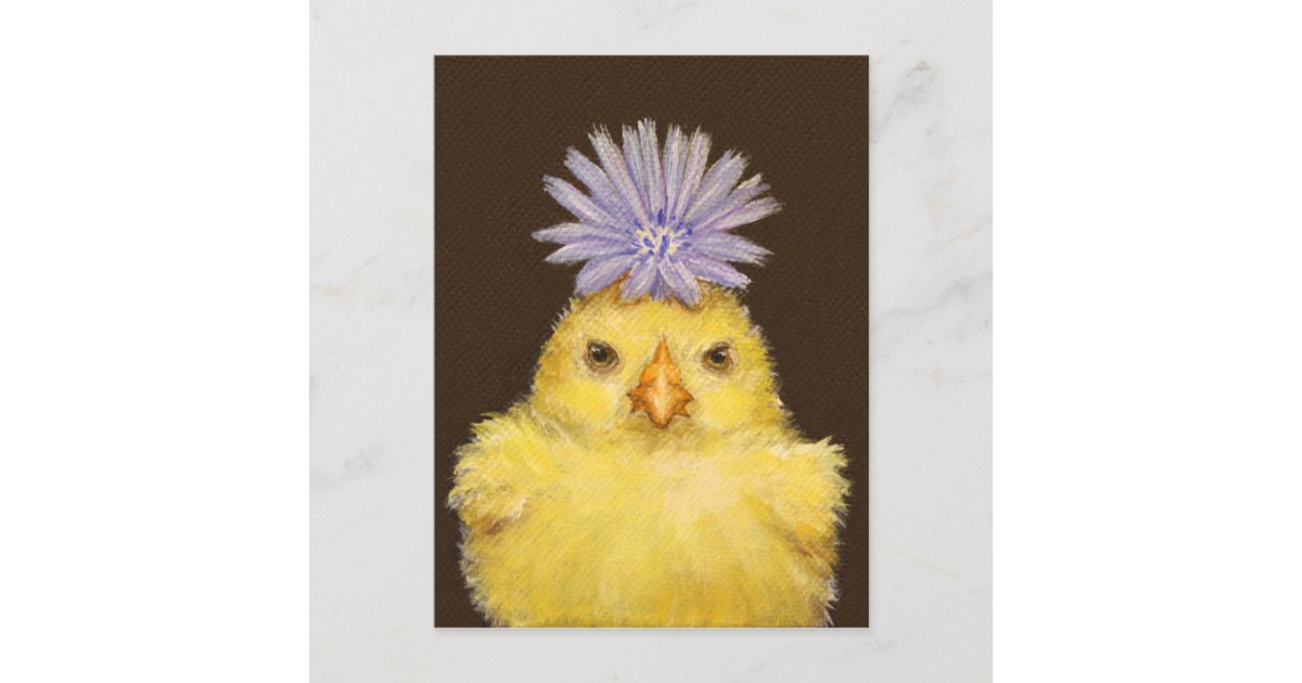 grumpy chicken (peep) postcard | Zazzle