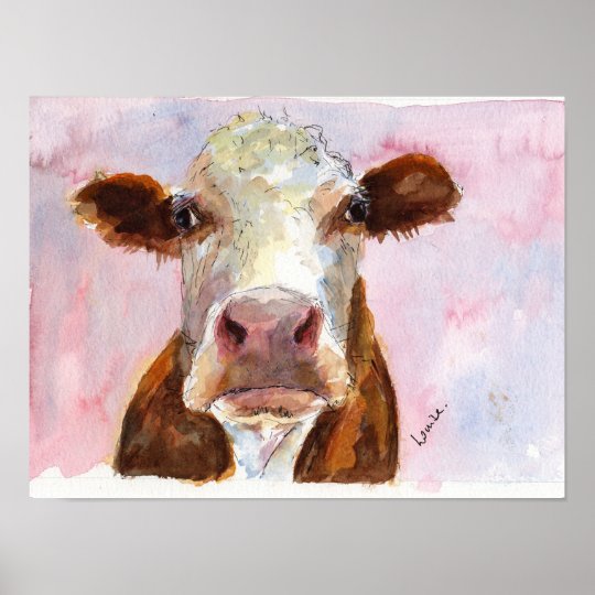 Grumpy Cow Poster | Zazzle.com