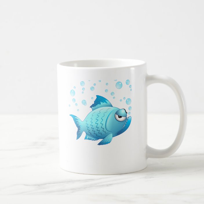 Grumpy Fish Cartoon Coffee Mug | Zazzle.com