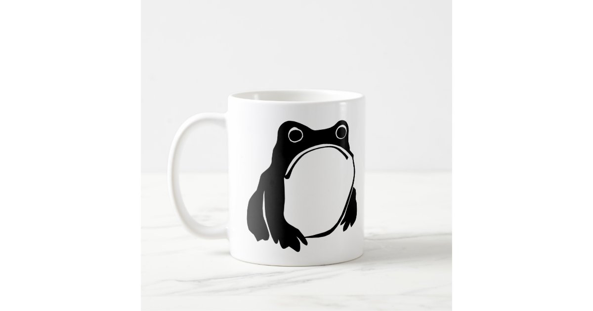 Grumpy Frog drawing Japanese art by Matsumoto Hoji Coffee Mug | Zazzle