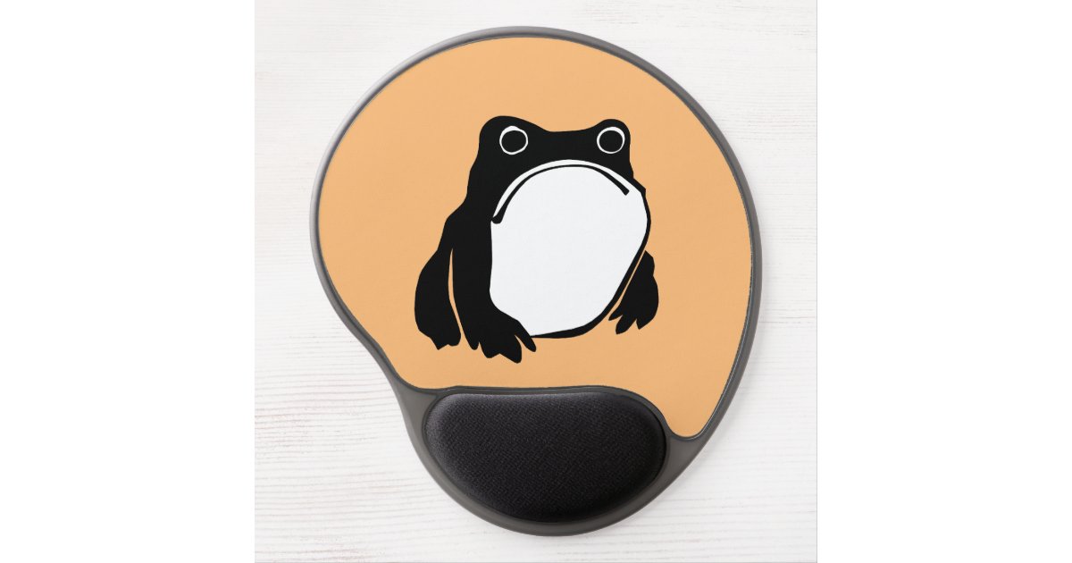 Grumpy Frog drawing Japanese art by Matsumoto Hoji Gel Mouse Pad | Zazzle