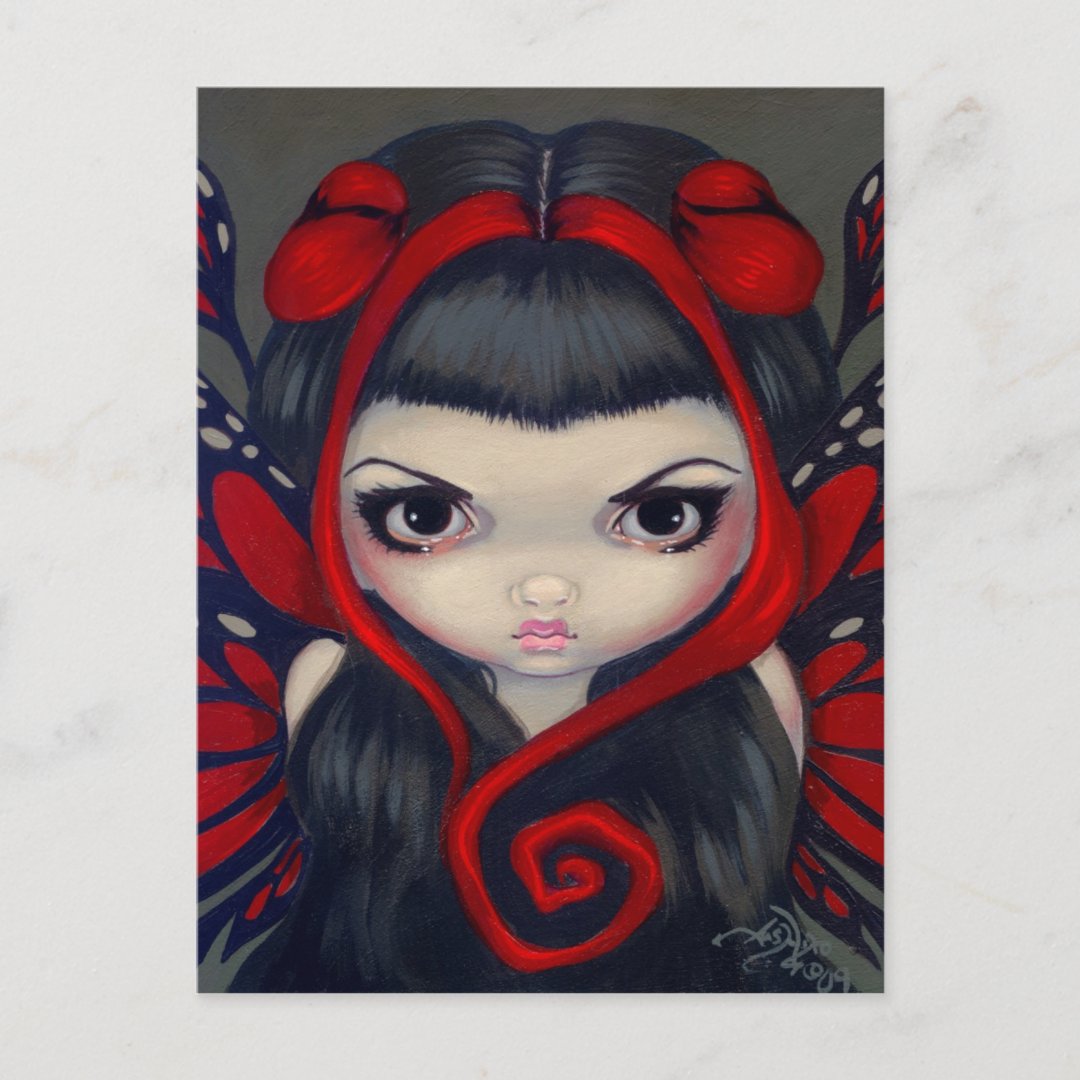 "Grumpy Red Fairy" Postcard | Zazzle