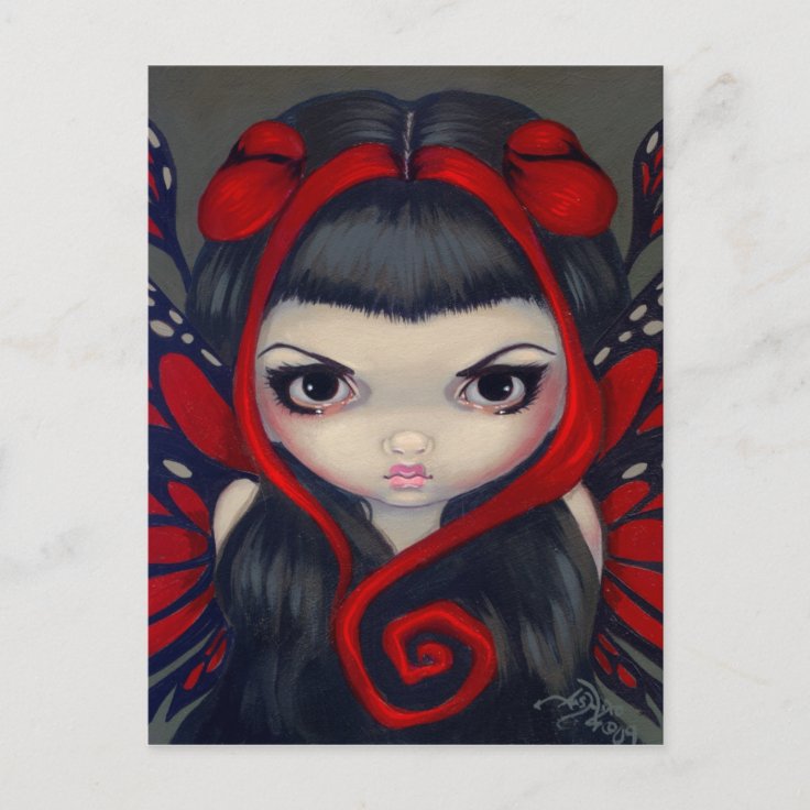 "Grumpy Red Fairy" Postcard | Zazzle