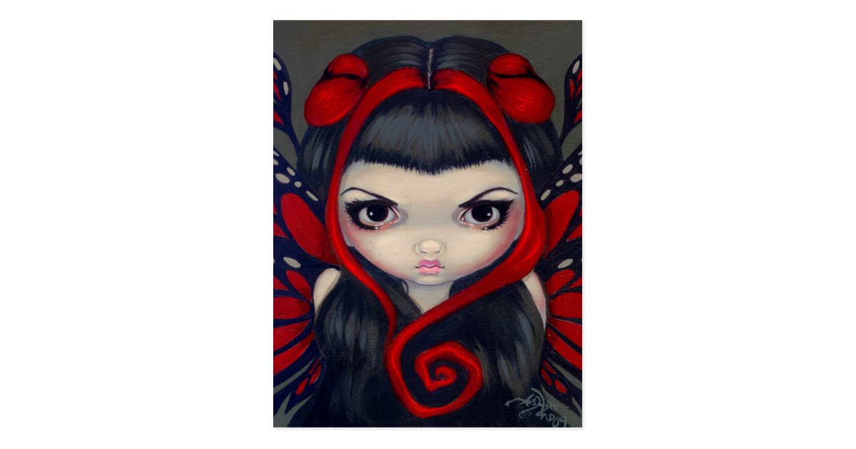"Grumpy Red Fairy" Postcard | Zazzle.com