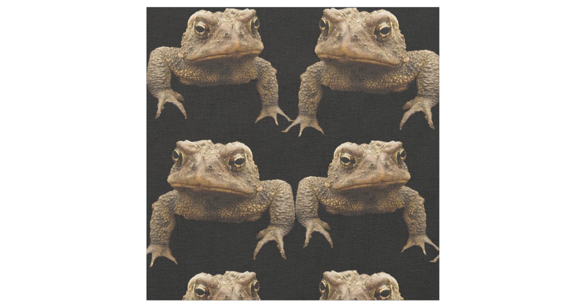 Grumpy Toads Fabric | Zazzle