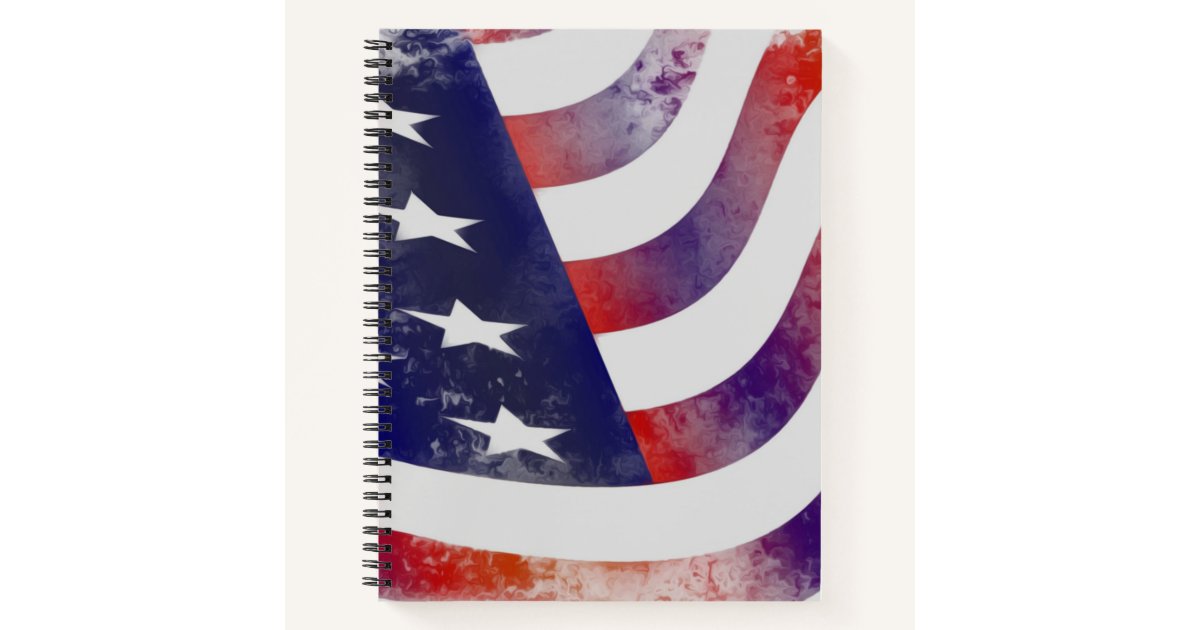 Grunge American Flag Notebook | Zazzle
