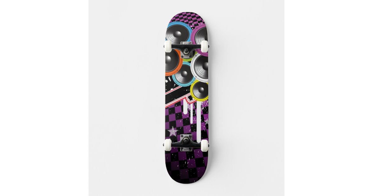 Grunge background skateboard | Zazzle