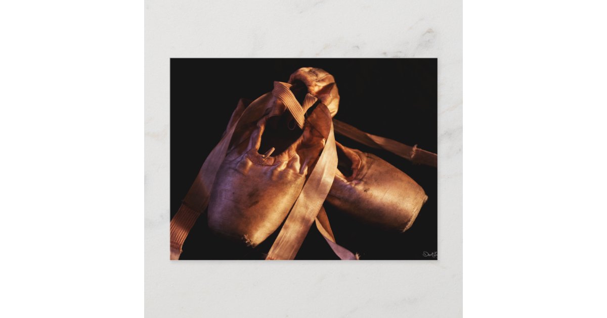 Grunge Ballet Pointe Shoes Postcard | Zazzle
