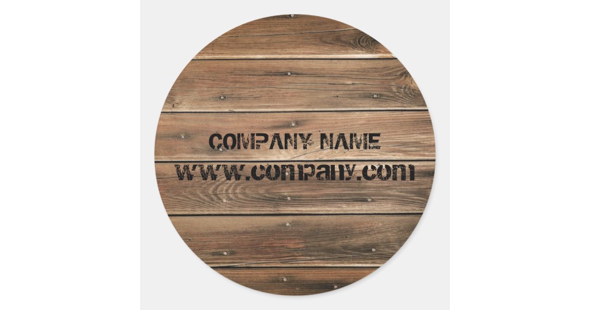 grunge barn wood Construction Carpentry Classic Round Sticker | Zazzle